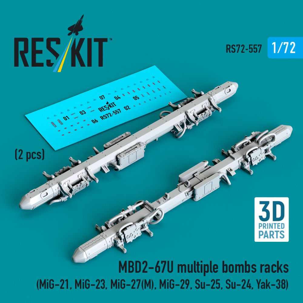 ResKit MBD2-67U Multiple Bomb Racks 1:72 #RS72-0158