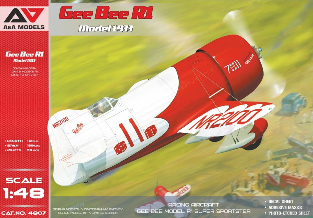 A&A Models Gee Bee R2 ( 1933 version) racing aircraft 1:48 #4807